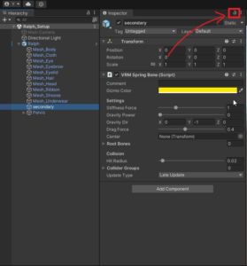 VRMセットアップ③ 揺れもの設定 - yousk3Dメモ