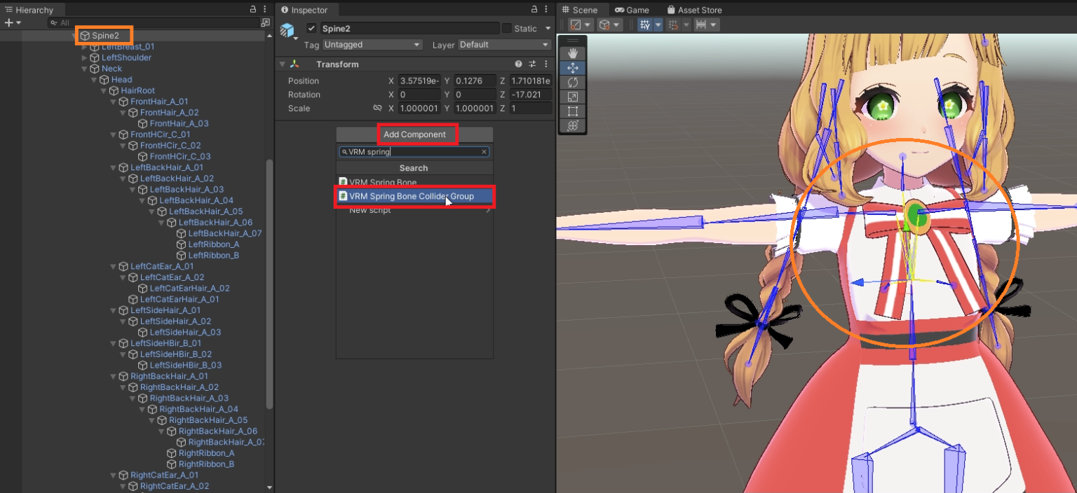 VRMセットアップ③ 揺れもの設定 - yousk3Dメモ